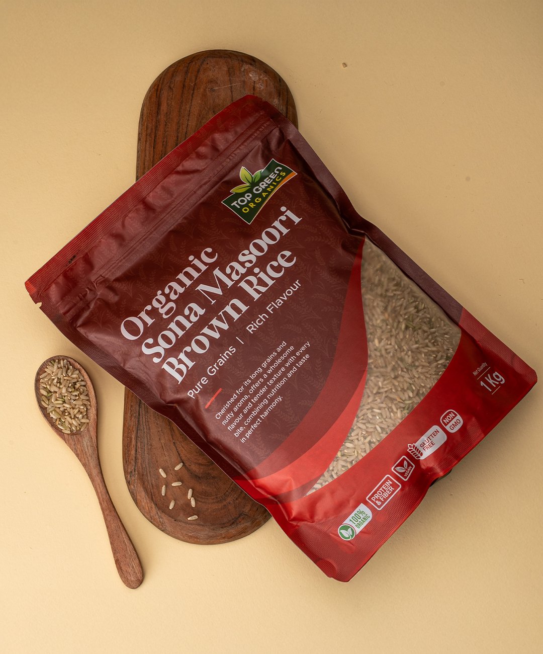 Organic Sona Masoori Brown Rice – Top Green Organics