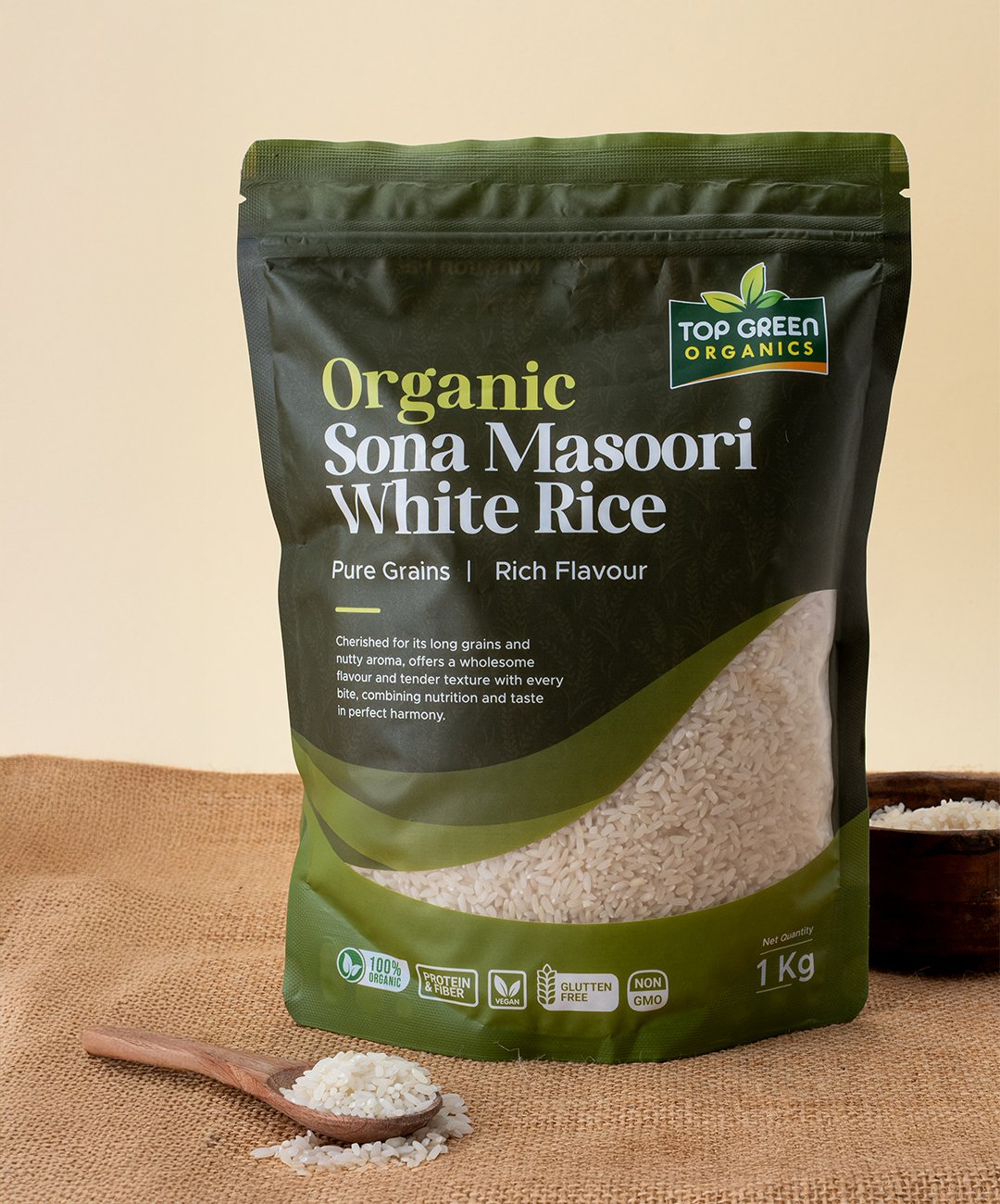 Organic Sona Masoori White Rice – Top Green Organics