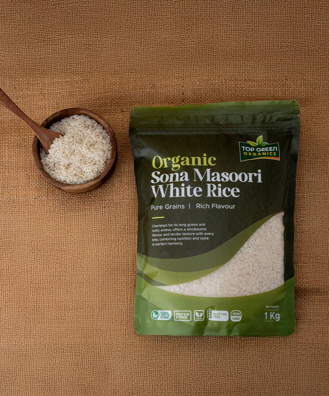 Organic Sona Masoori White Rice – Top Green Organics